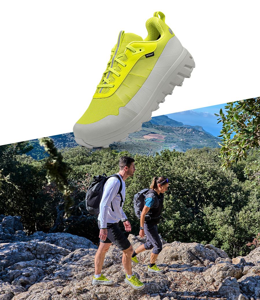 Explore Addict Grau-Gelb | Herren Speedhiking Wanderschuh wasserdicht
