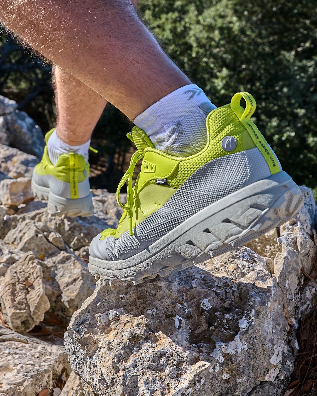 Explore Addict Grau-Gelb | Damen Speedhiking Wanderschuh wasserdicht