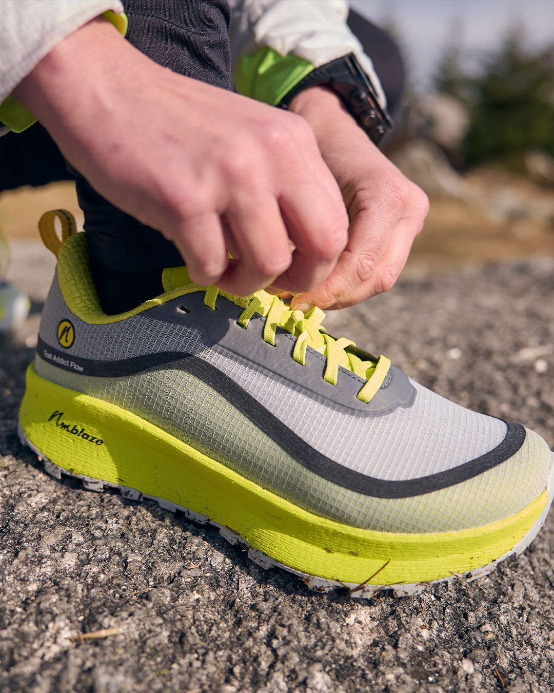 Trail Addict Flow | Yellow-Gray | UK 3.0 | EU 35.0 | 009015-004-03.0